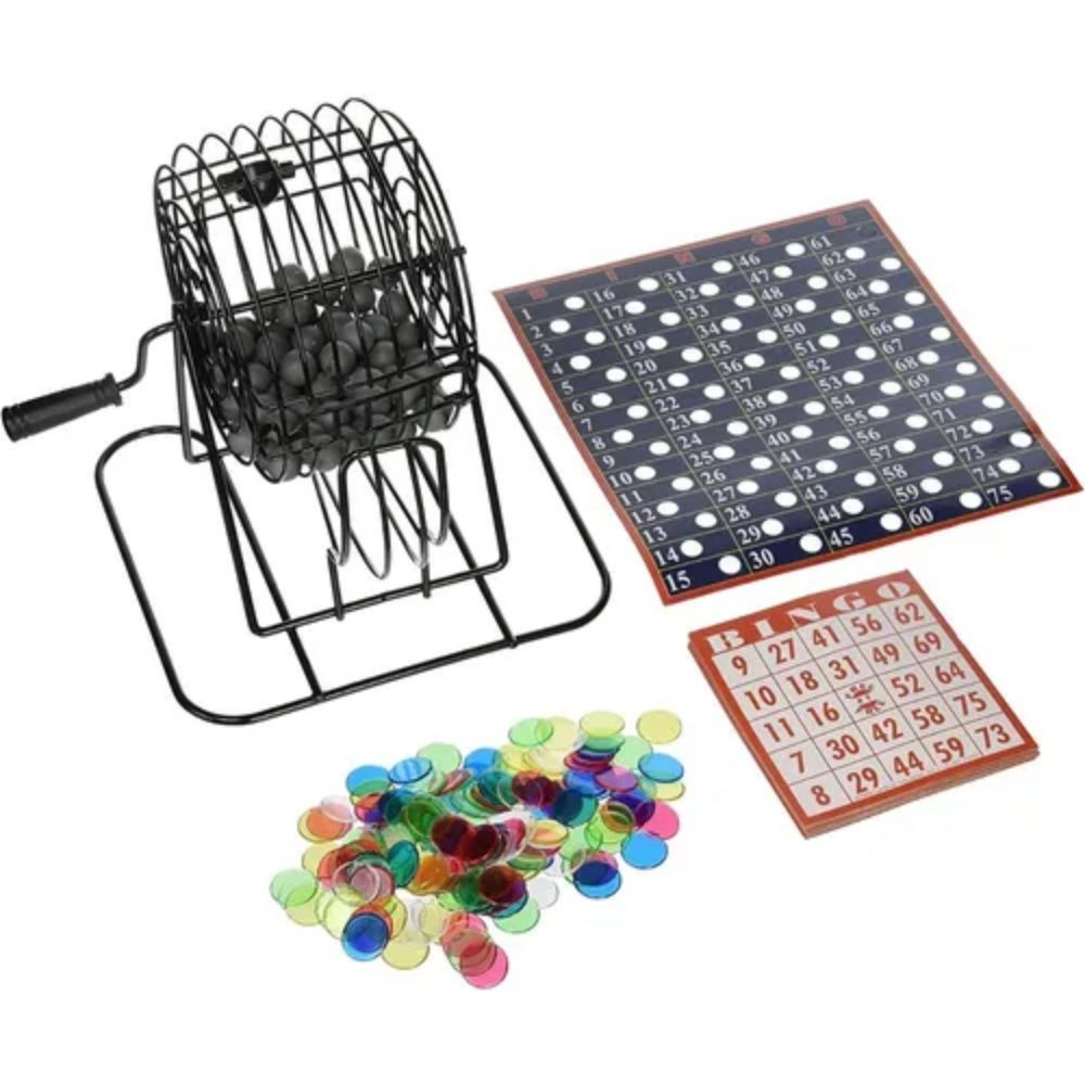 Set Completo Bingo Clásico de Lujo Tómbola Metálica – Otuti